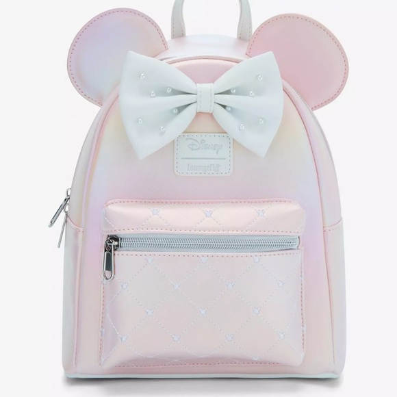 Loungefly | Bags | Loungefly Disney Minnie Mouse Pink Pearl Mini ...